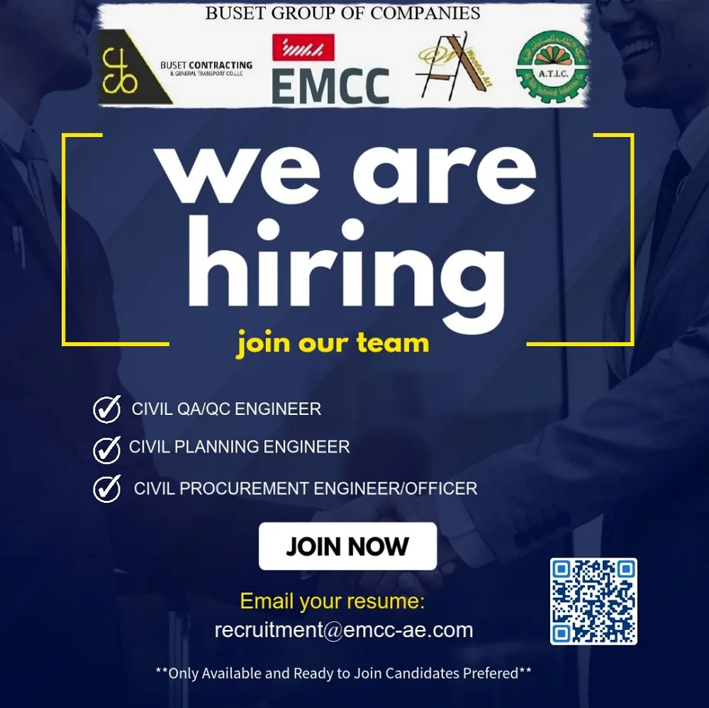 Electromechanical Credible Contractors (EMCC) LLC Dubai Jobs