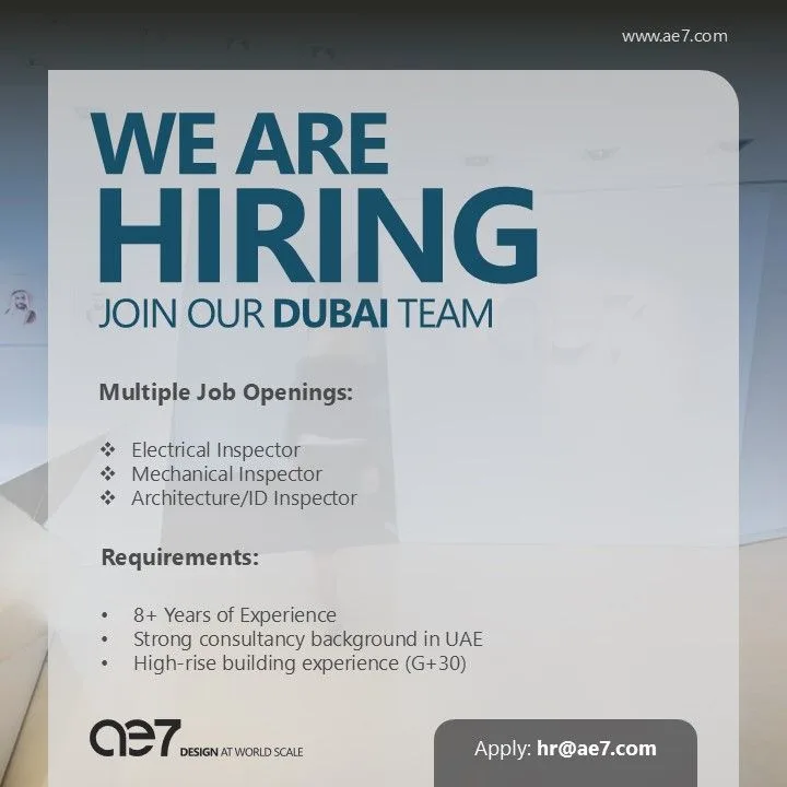 AE7 Design and Planning Consultants Dubai Jobs